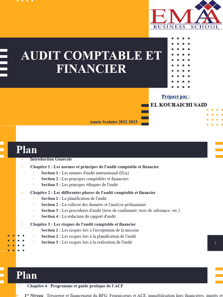 Cours Acf | PDF | Audit | Risque