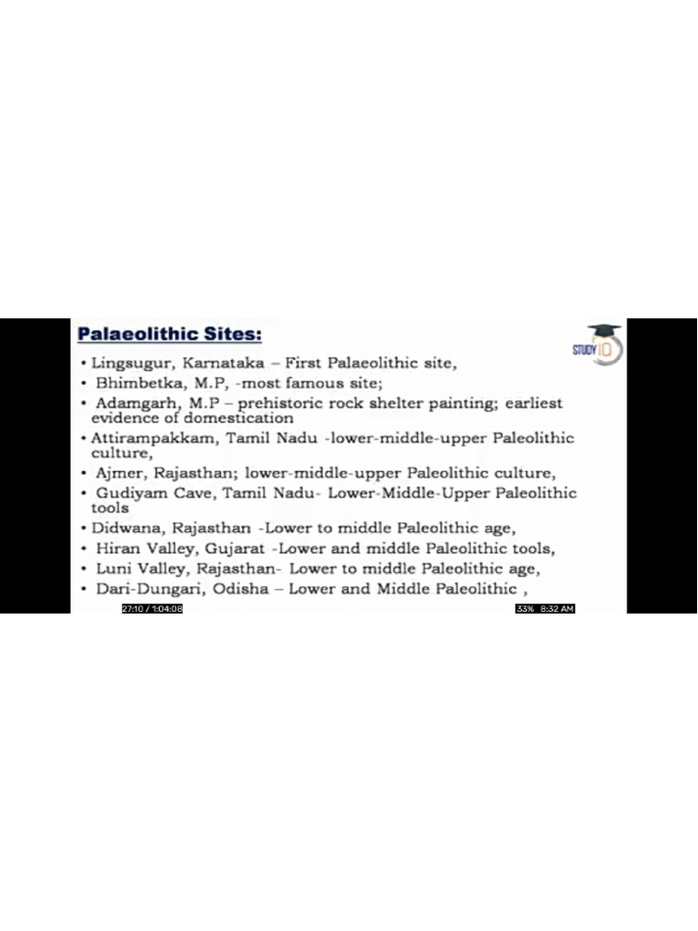 Paleolithic, Mesholithic, Neolithic Age Class Note | PDF