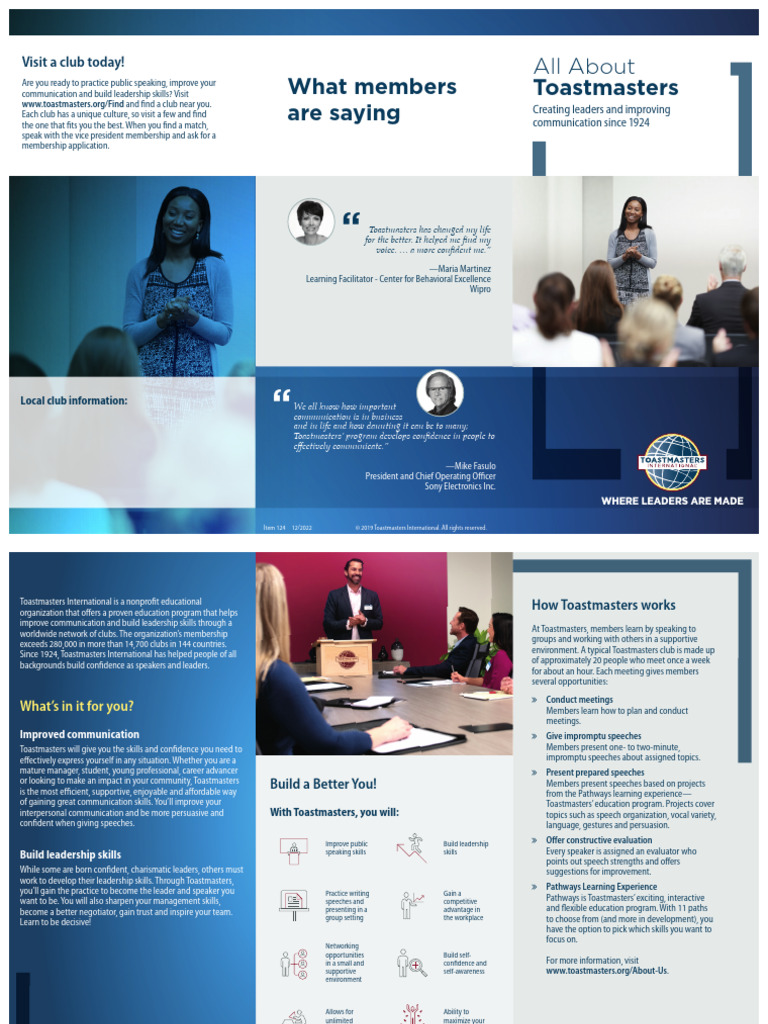124-all-about-toastmasters-A4-ff | PDF | Leadership | Communication