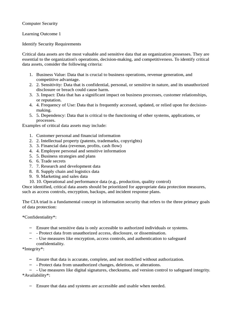 Computer Security Pdf Information Security Backup