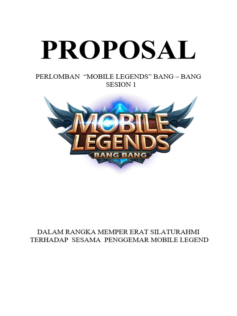 Contohproposal - Id - Contoh Proposal Kegiatan Turnamen Mobile Legend ...