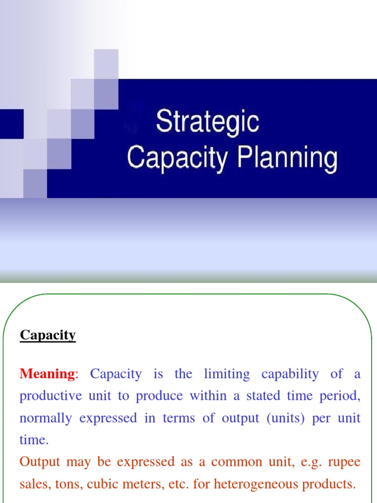 Strategic Capacity Planning | Download Free PDF | Net Present Value ...