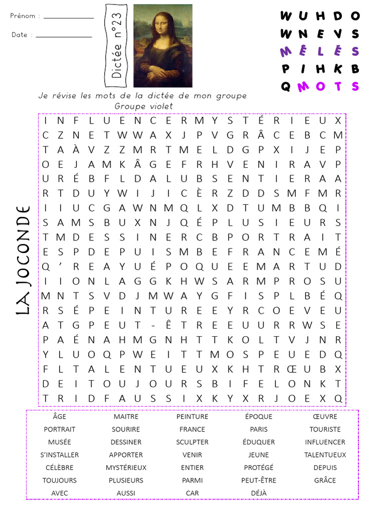 Mots mêlés élèves livret 2 | PDF