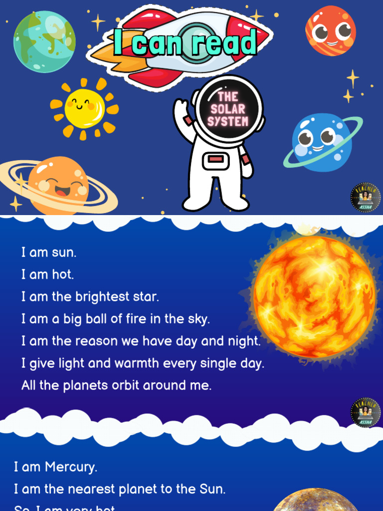 I Can Read-Space (Reading Cards) | PDF | Planets | Outer Space