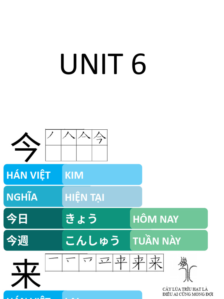Kanji Unit 6 | PDF