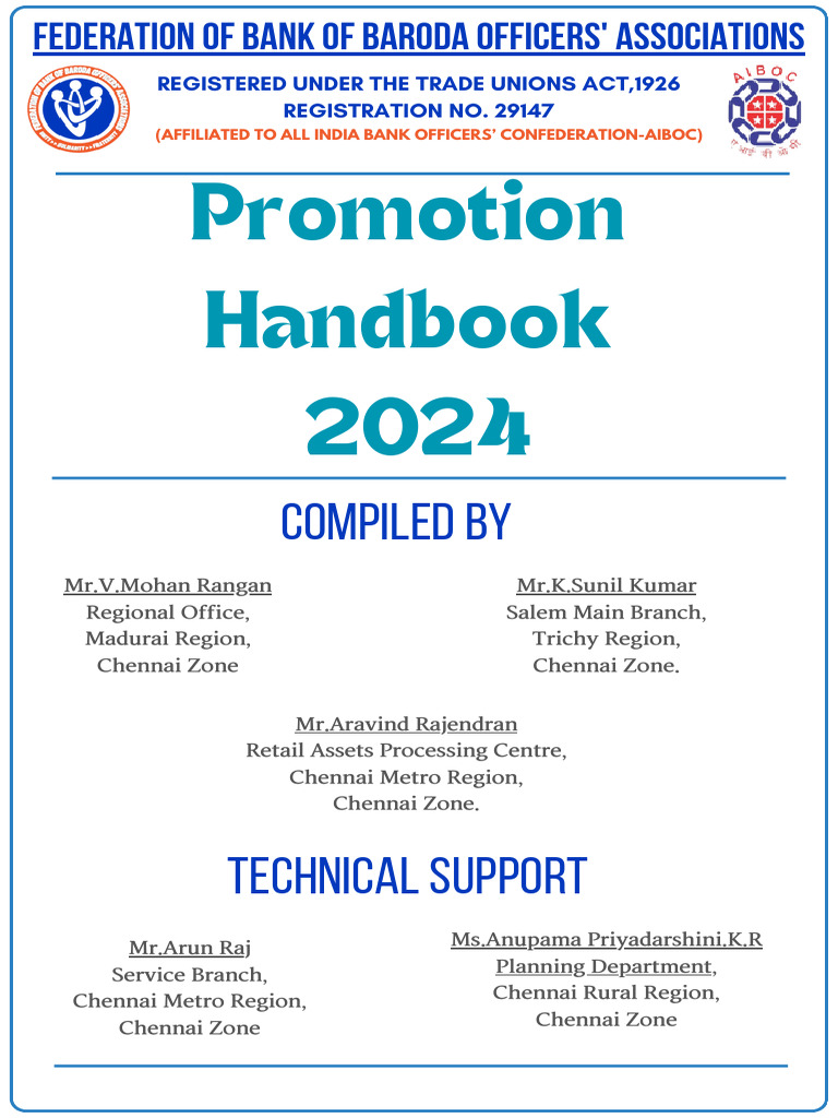 Bank of Baroda Promotion Handbook 2024 | PDF | Finance & Money Management