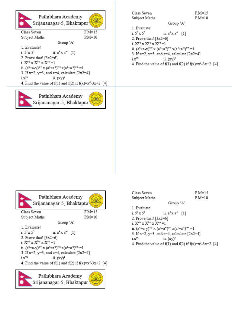 Maths Question | PDF