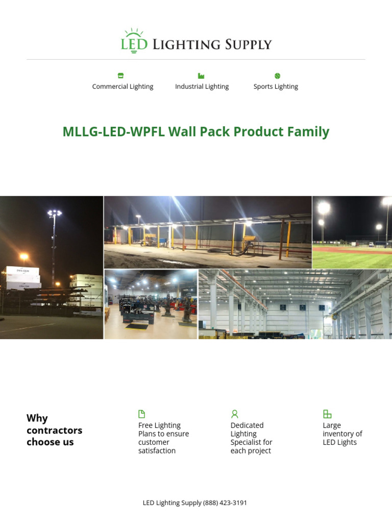 MLLG-LED-WPFL Wall Pack Product Family | PDF | Lighting | Building Engineering