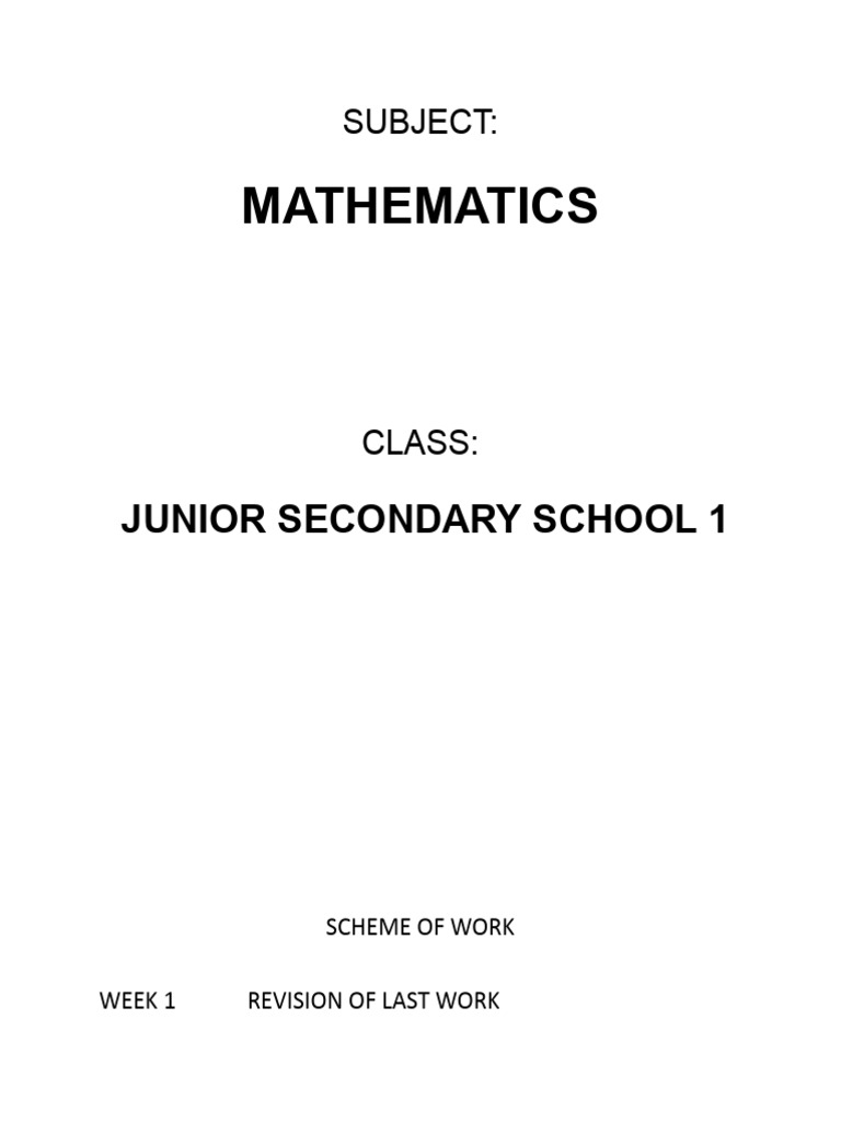 JS 1 Maths | PDF | Numbers | Significant Figures