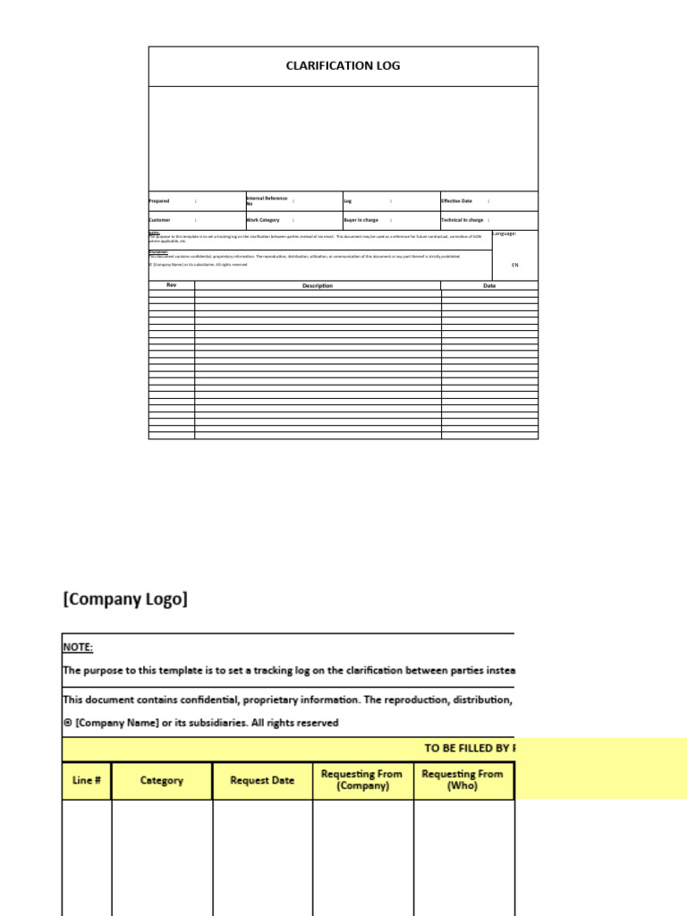 Engineering - Clarification - Log | PDF
