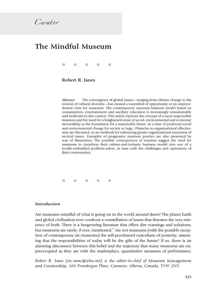 Rethinking Museums for Sustainability | PDF | Museum | Sustainability