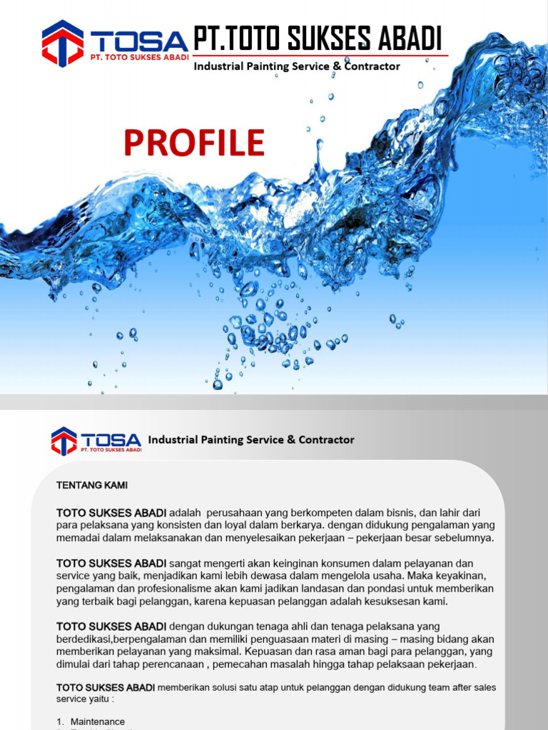 Profil PT Toto Sukses Abadi | PDF | Teknologi & Rekayasa