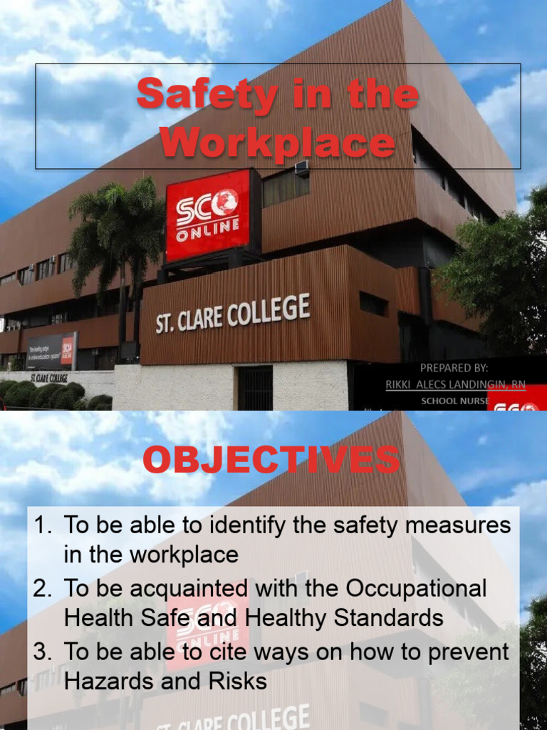 Pre OJT - Safety in The Workplace | PDF | Occupational Safety And ...