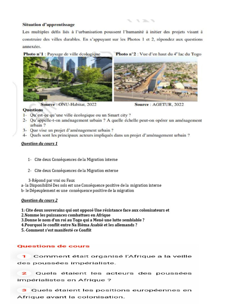 Conséquences de la Migration et Démographie | PDF | Cellule (Biologie ...