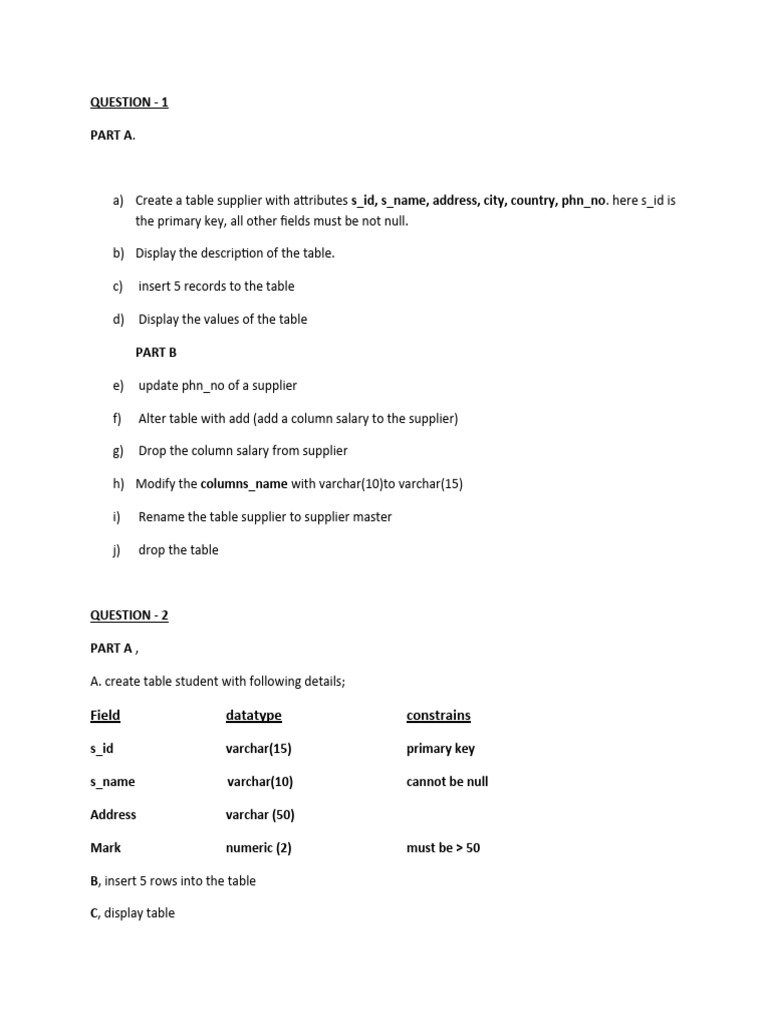 Dbms Lab | PDF | Data Management | Databases Dbms Lab | PDF | Data Management | Databases