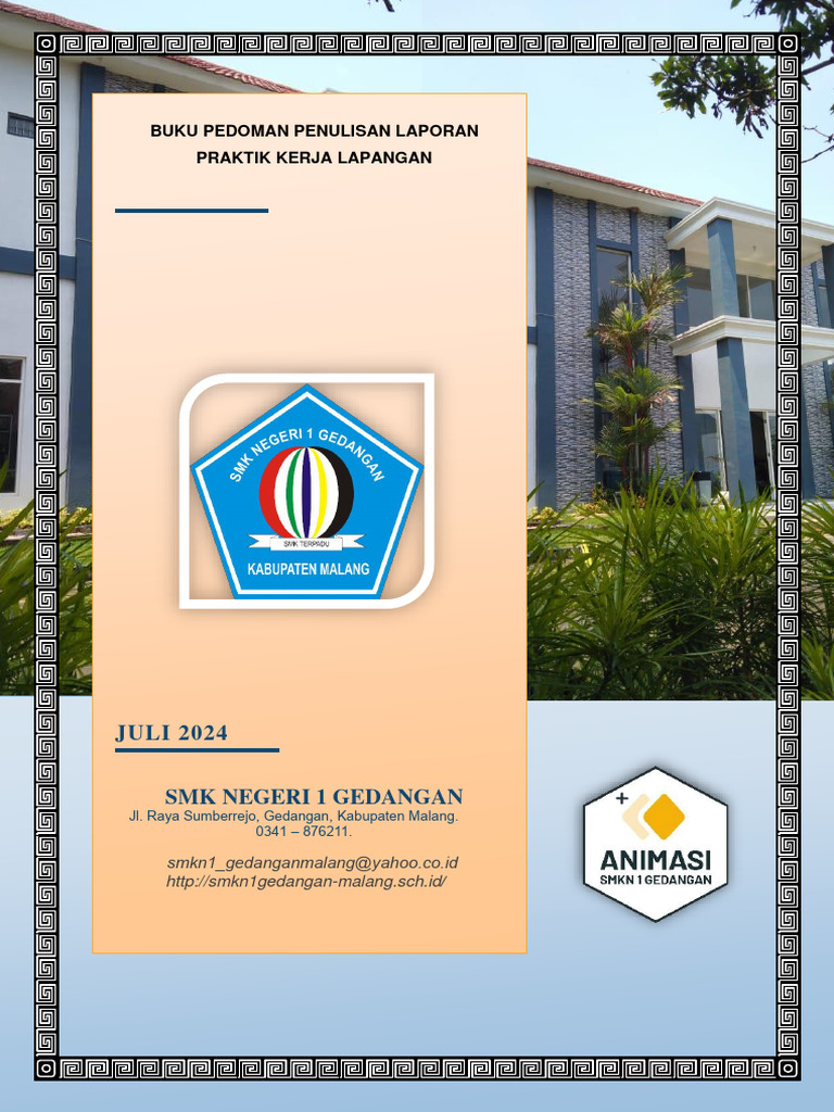 Buku Pedoman Penyusunan Laporan Pkl-Animasi 2024 Fix | PDF