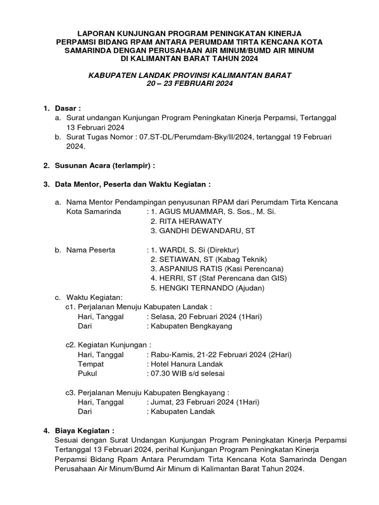 Kunjungan Program Peningkatan Kinerja RPAM | PDF | Bisnis | Sains ...