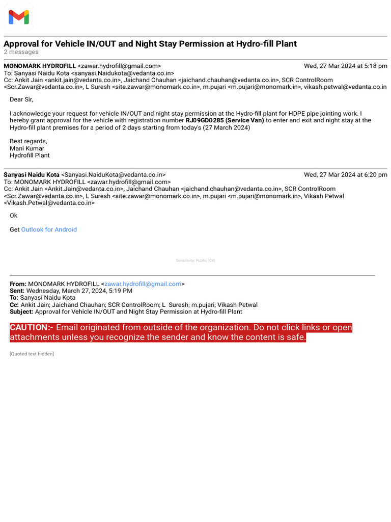 Gmail - Approval For Vehicle IN - OUT and Night Stay Permission at ...