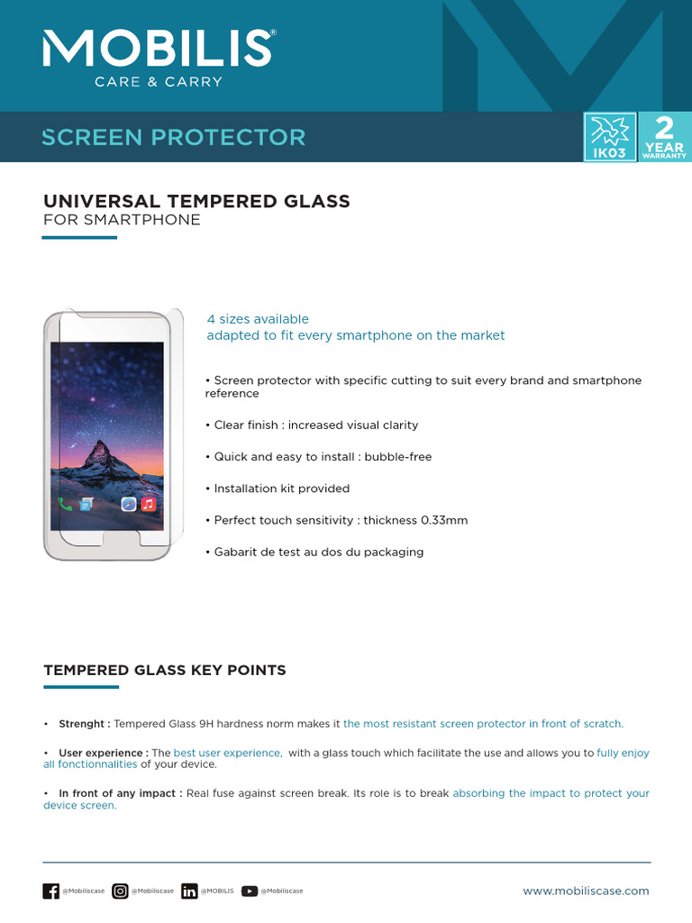 Data Tempered Glass Smartphone Universal en | PDF | Smartphone | Glasses