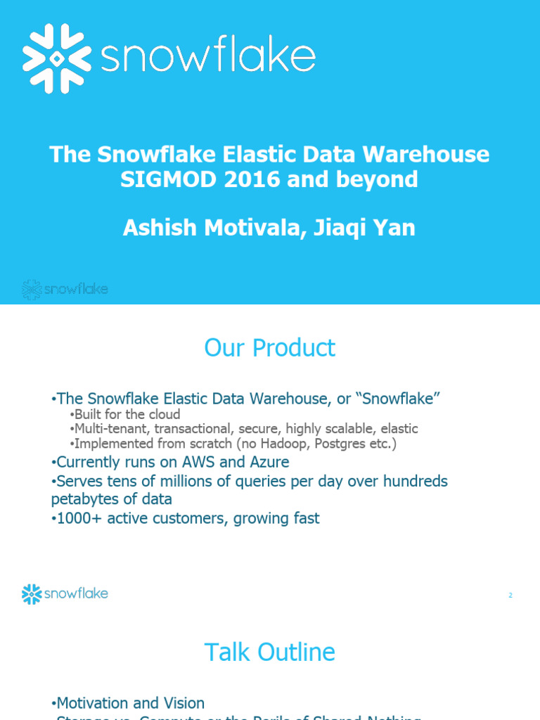 Snowflake 1 | PDF | Cloud Computing | Scalability