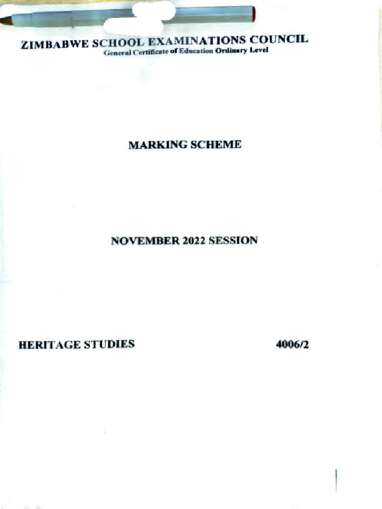 2022 Heritage Studies Marking Scheme | PDF | Justice | Crime & Violence