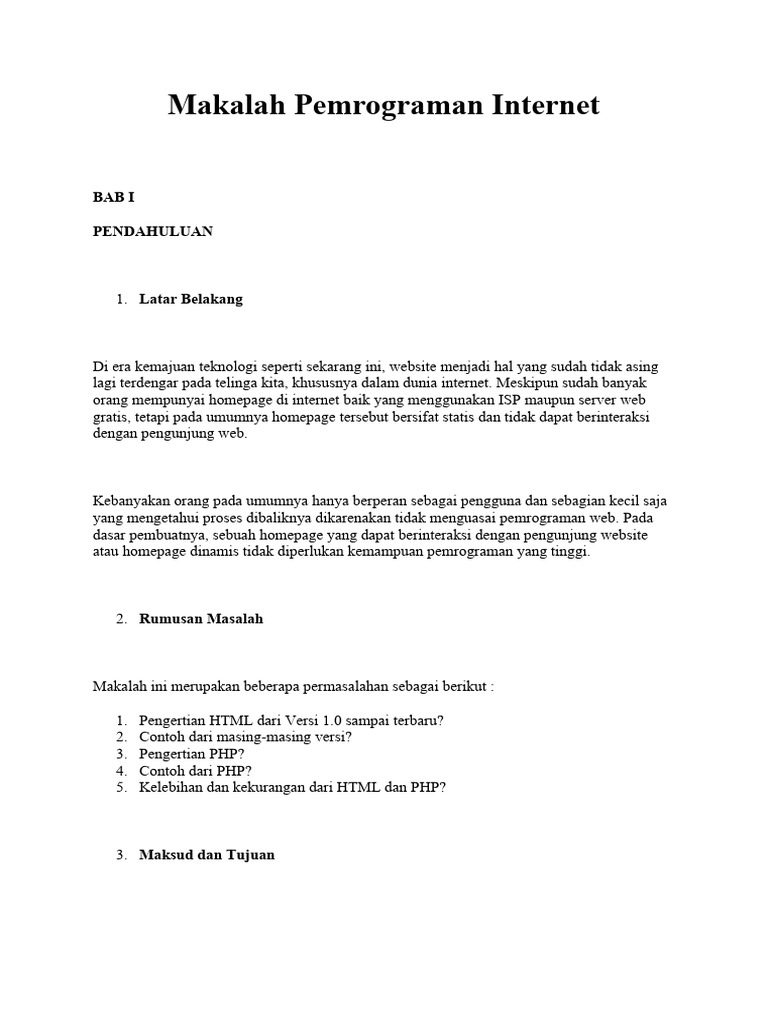 Makalah Pemrograman Internet | PDF | Seni | Komputer