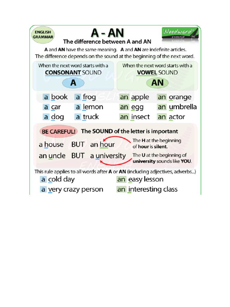The Indefinite and Definite Articles | PDF | Grammatical Number | Grammar