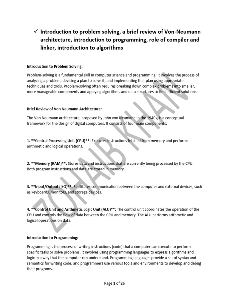 Introduction To Problem Solving - Docx2 | PDF | Computer Programming | Algorithms