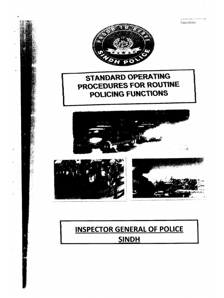 7-SOP For Routine Policing Function | PDF