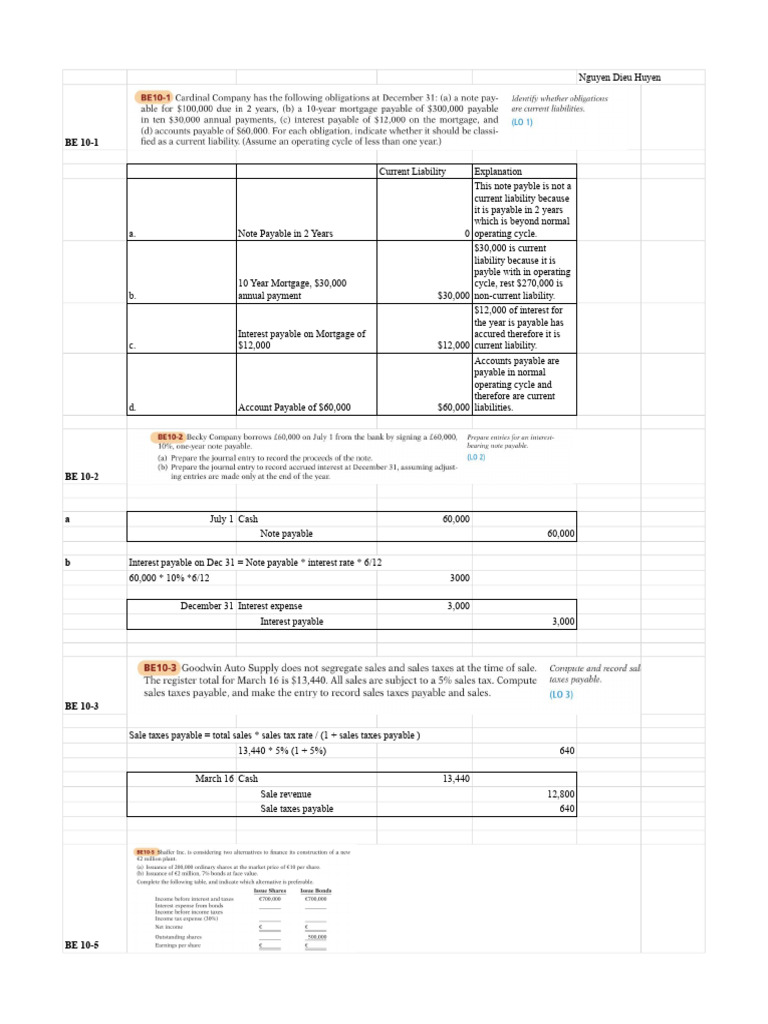(Financial Accounting) Chapter 10 | PDF | Bonds (Finance) | Interest
