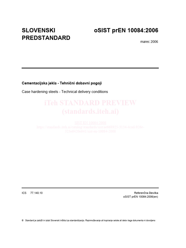Sist en 10084 2008 | PDF | Heat Treating | Steel