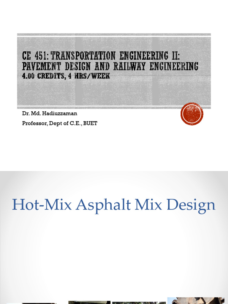 Asphalt - Hot Mix Design - Marshall - HVEEM | PDF | Construction ...