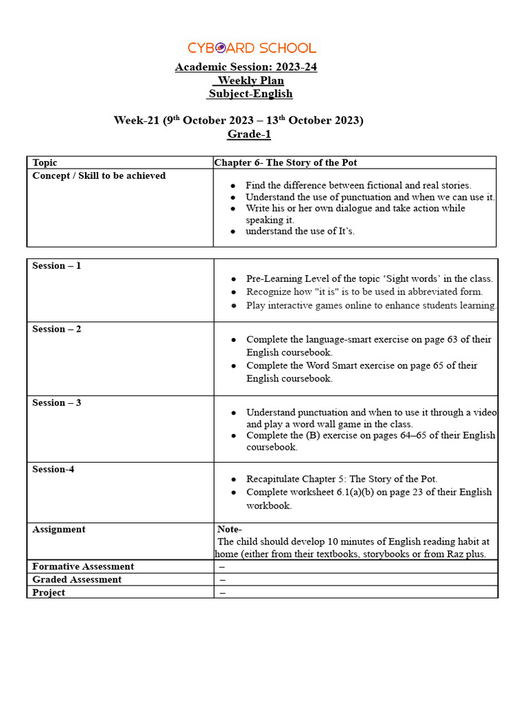 Grade 1 Week 21 Weekly Planner (3) (1) | PDF | Textbook