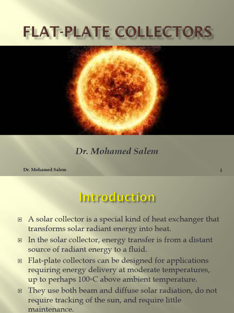 flat-plate solar collector | PDF | Heat Transfer | Water Heating