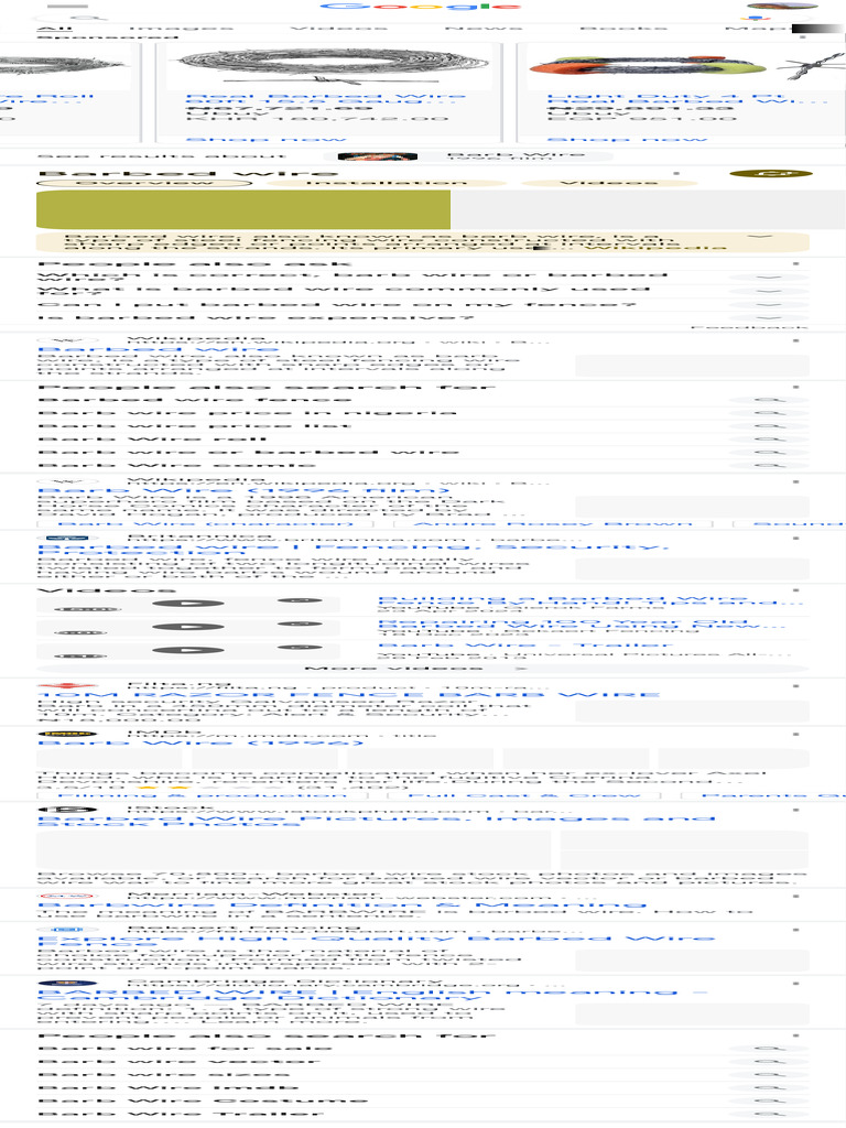 Barb Wire - Google Search | PDF | Wire | Manufactured Goods