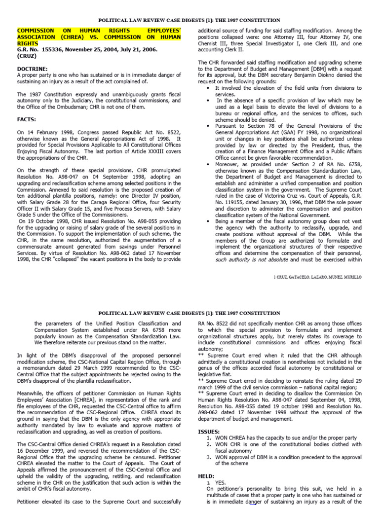 Poli Case Digests 1 | PDF | Standing (Law) | Constitution