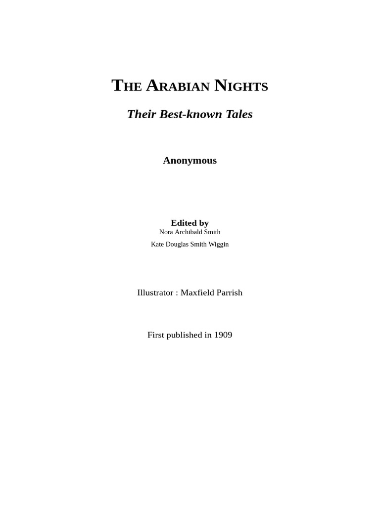 Arabian Nights - Anonymous PDF | PDF | One Thousand And One Nights