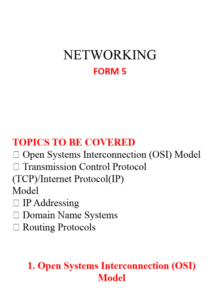 OSI and TCP/IP Networking Models Explained | PDF | Osi Model | Internet ...