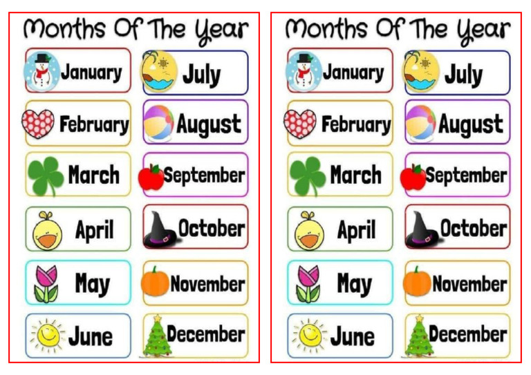Months o F The Year | PDF