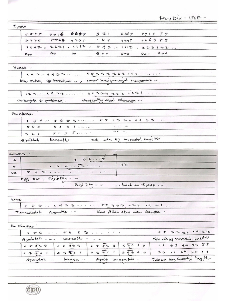 Puji Dia - Ifgf Praise | PDF