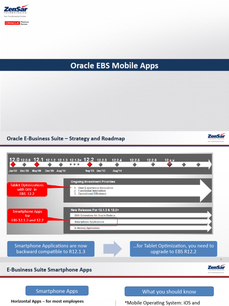 EBS Mobile Enablement Presentation ILO | PDF | Mobile App | Smartphone