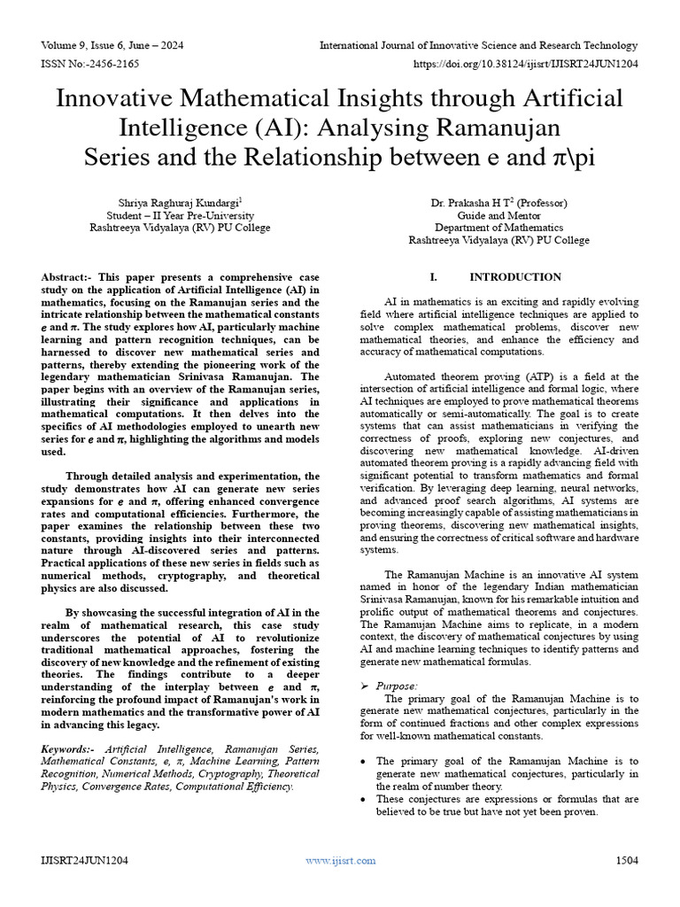 Innovative Mathematical Insights through Artificial Intelligence (AI ... Innovative Mathematical Insights through Artificial Intelligence (AI ...