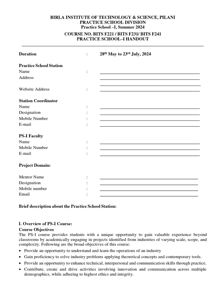 PS-I 2024, Handout | PDF | Communication | Learning