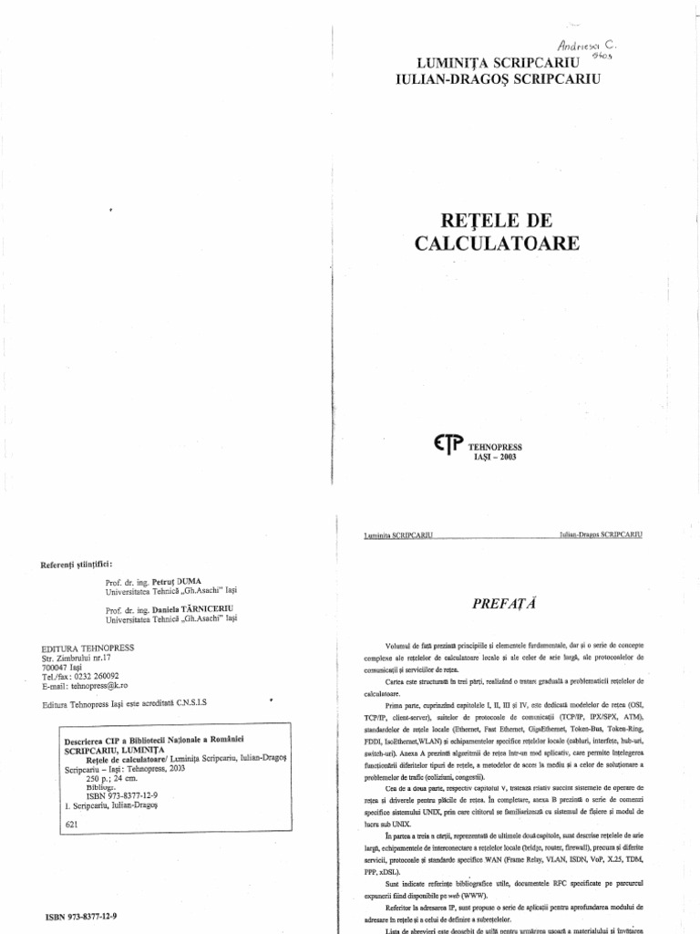 Retele de Calculatoare Ro Luminita Scrip | PDF