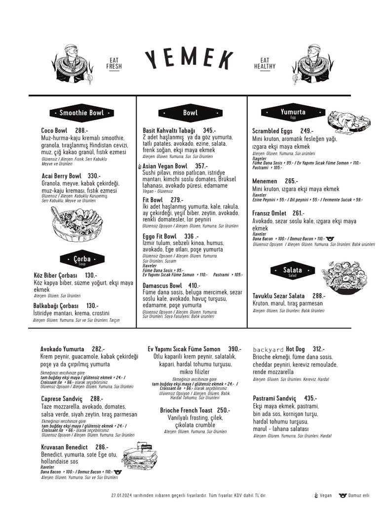 Kro No Trop Menu | PDF