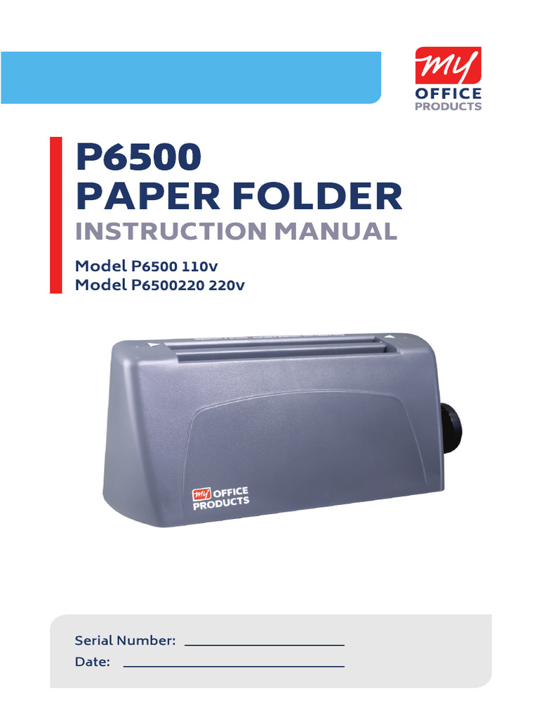 M-S0271008 P6500-Manual R4 | PDF | Paper | Door