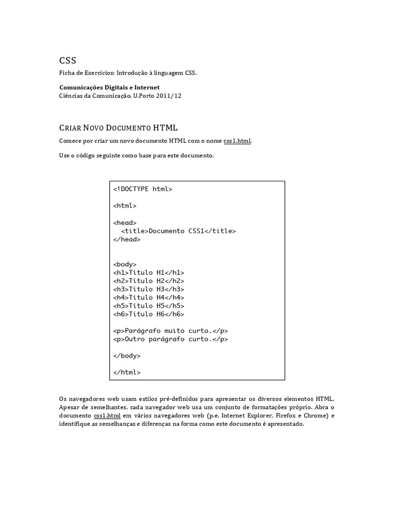 ficha-css | PDF | Html | Informática ficha-css | PDF | Html | Informática