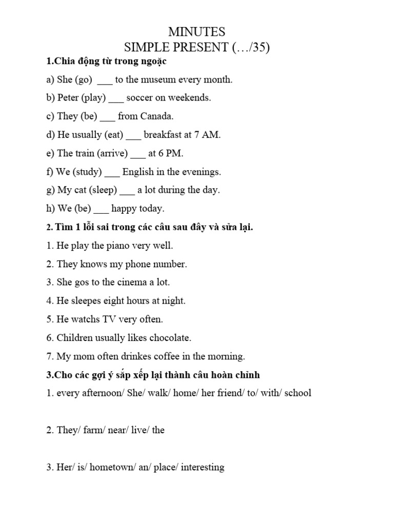 Simple Present | PDF