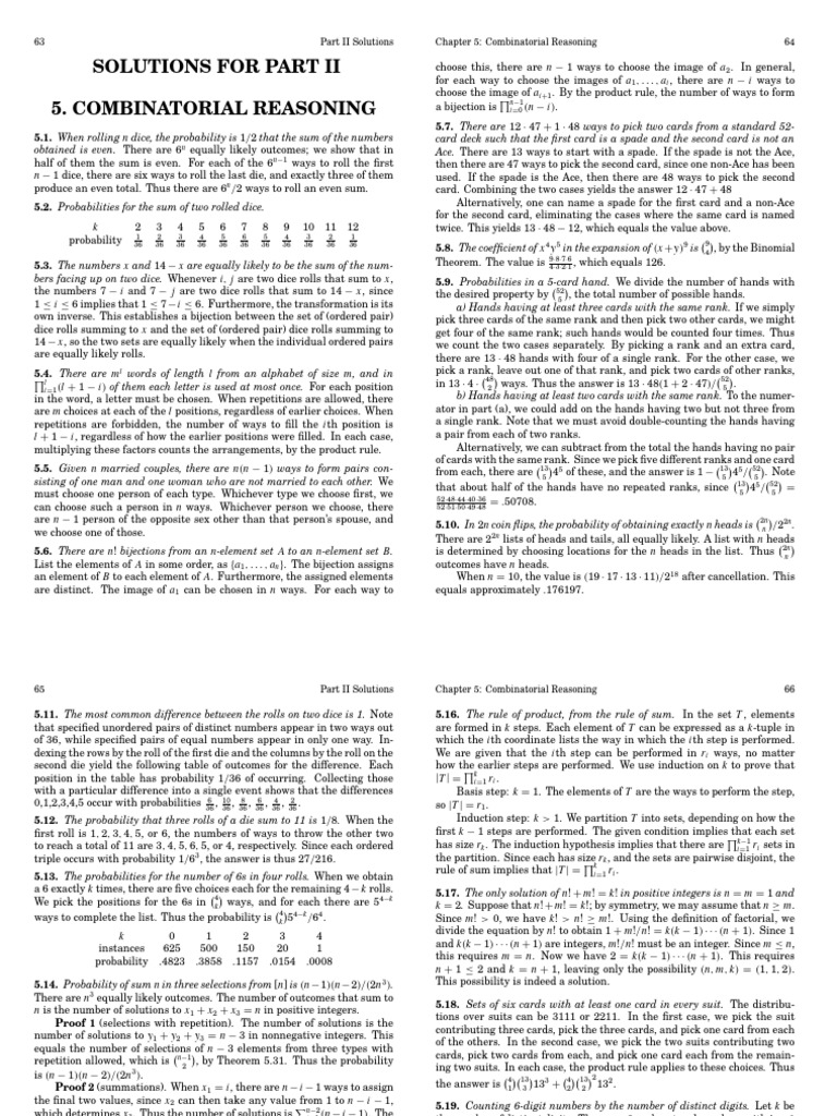 Mathematical Thinking Problem Solving and Proofs Solution Manual Part 2 ...
