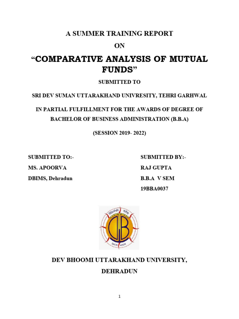 Comparative Analysis of Mutul Fund | PDF | Investment Fund | Investing